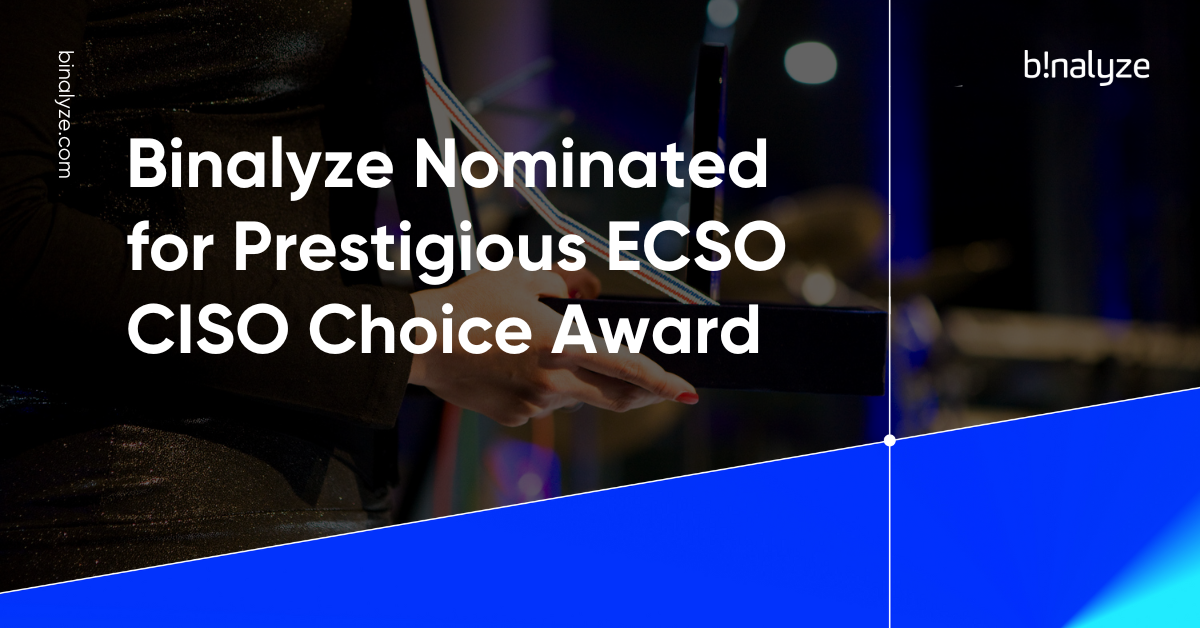 Binalyze Nominated for Prestigious ECSO CISO Choice Award